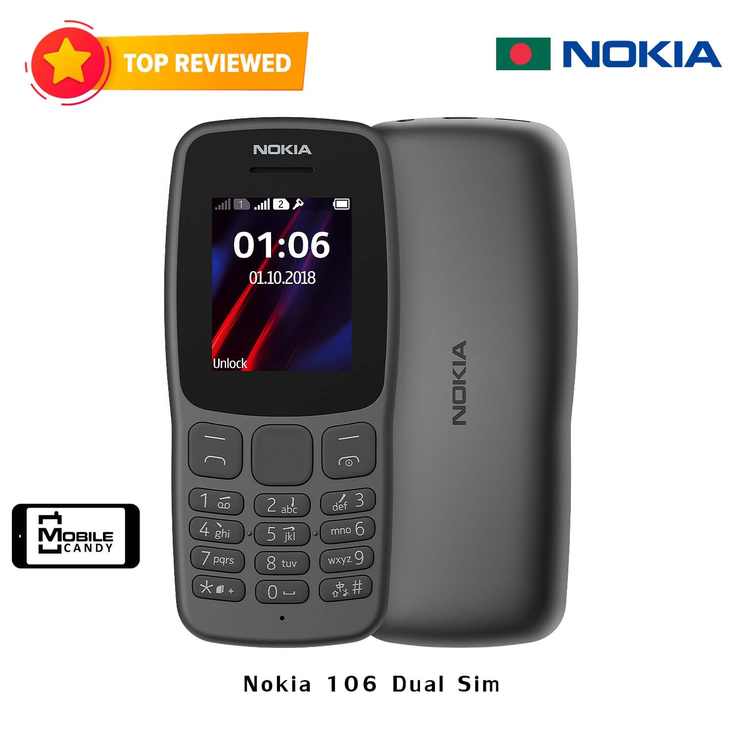 Nokia 106 Dual Sim Button Mobile – পাইকারী মোবাইল সেল বাজার
