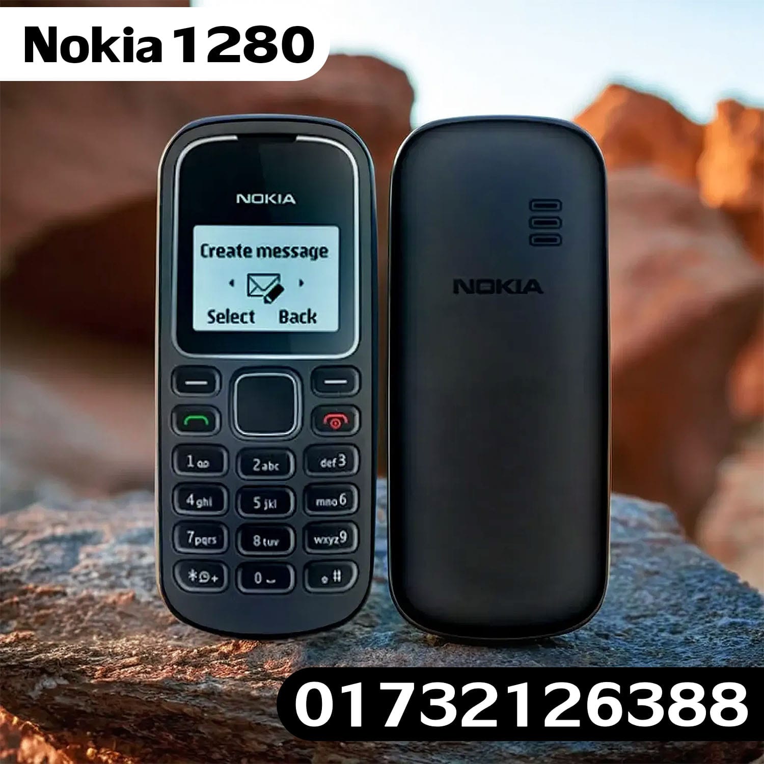 Nokia 1280 Original Button Mobile Single Sim – পাইকারী মোবাইল সেল বাজার